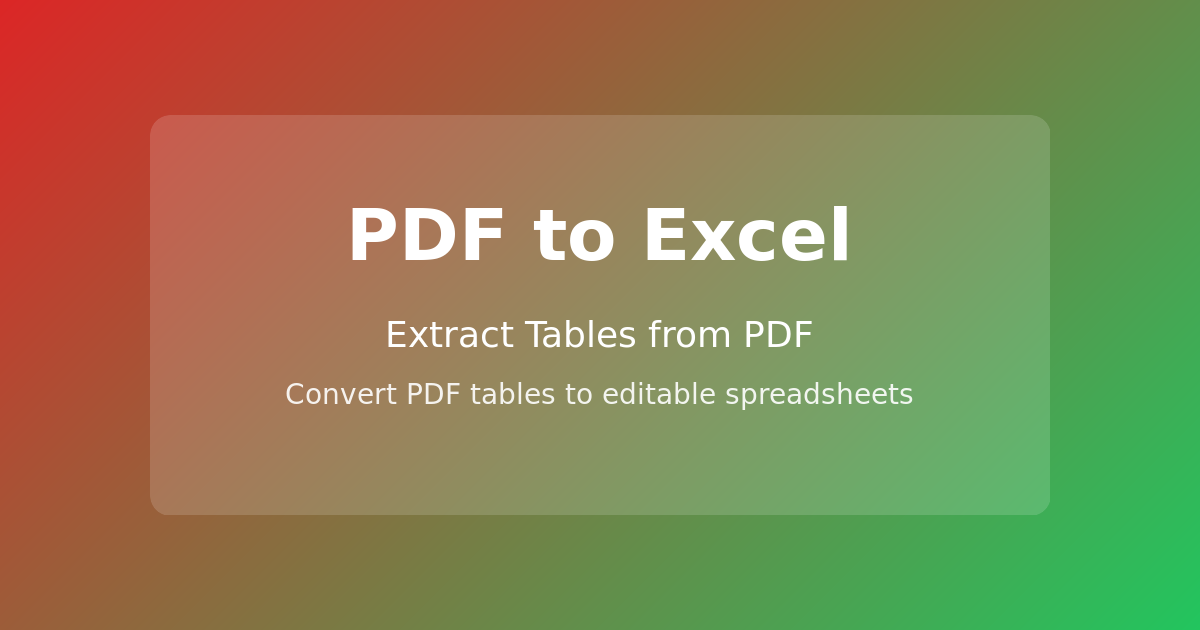 PDF ke Excel - Ekstrak Tabel dari PDF ke Spreadsheet Gratis